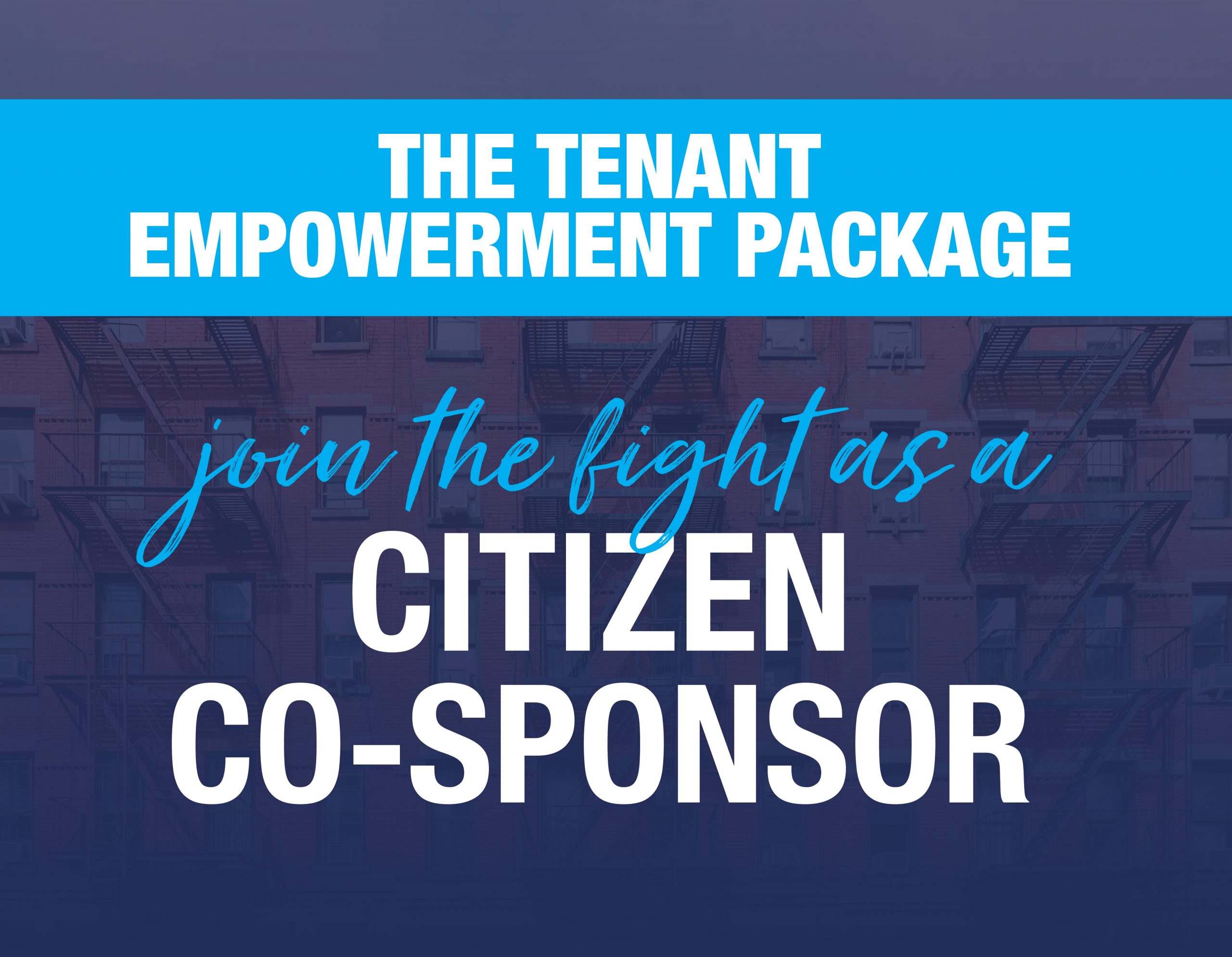 Cosponsor Tenant Empowerment Package - Senator Sarah Anthony