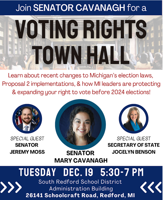 Voting Rights Town Hall - Senator Mary Cavanagh
