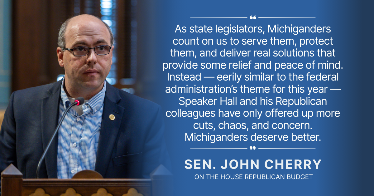 Cherry Blasts House Budget that Strips Funding for Michigan Parks, People, and Public Safety ...
