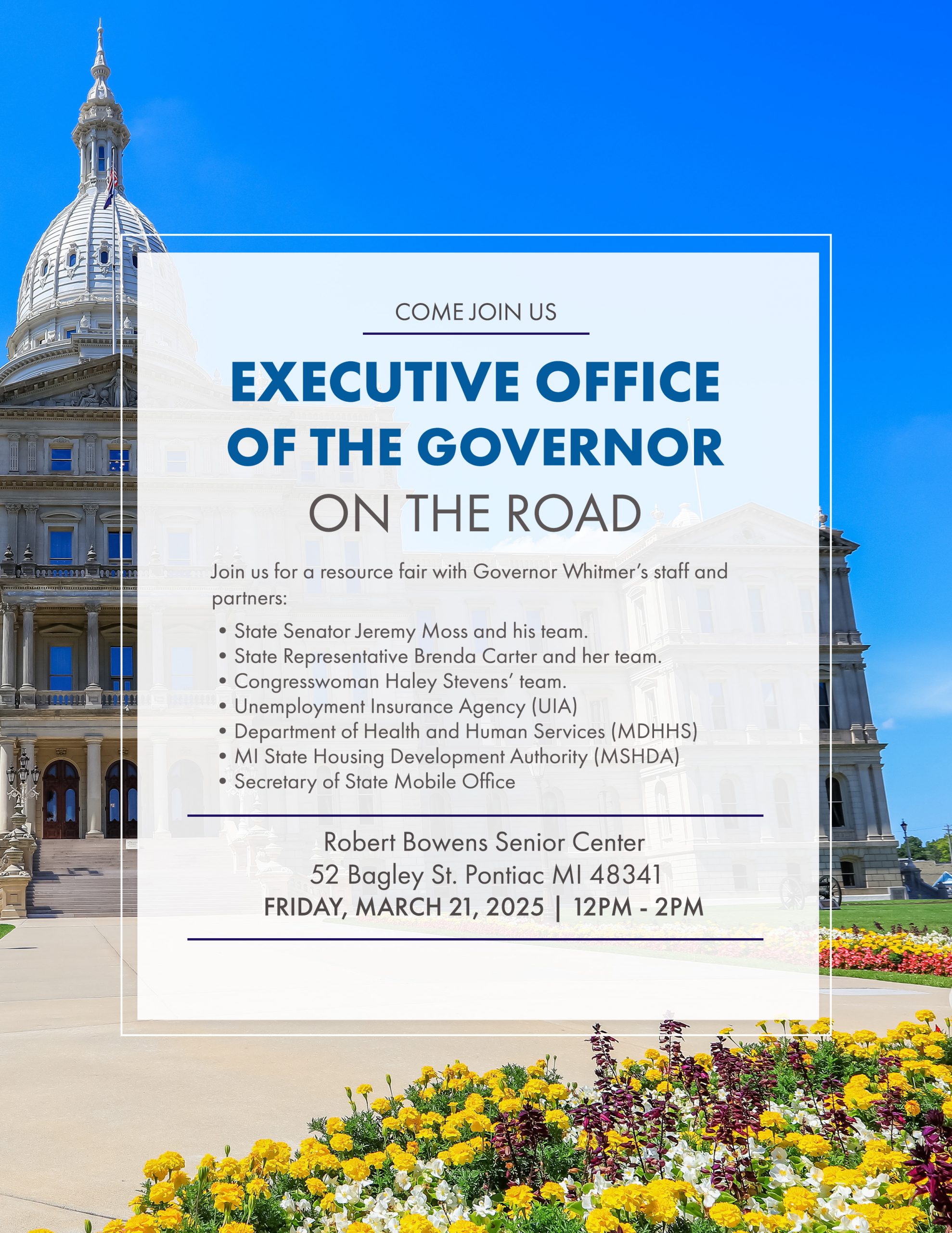 Executive Office of the Governor On The Road - Senator Jeremy Moss