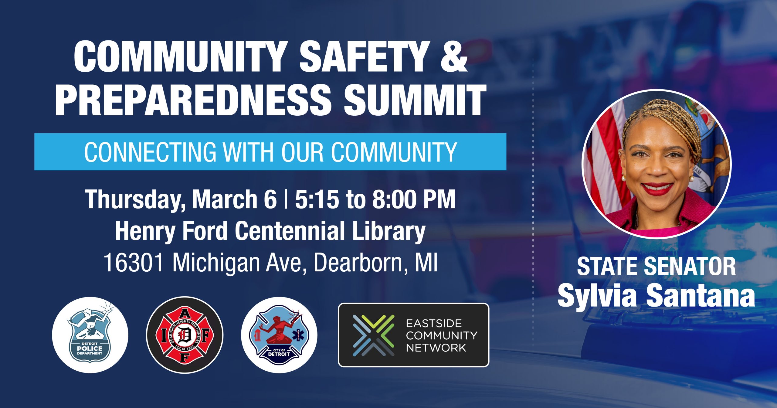 Community Safety & Preparedness Summit - Senator Sylvia Santana